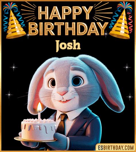 Happy Birthday Josh  🎂 Animated Images Wishes And Music 【27 S】