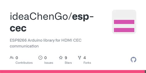 Github Ideachengo Esp Cec Esp8266 Arduino Library For Hdmi Cec Communication