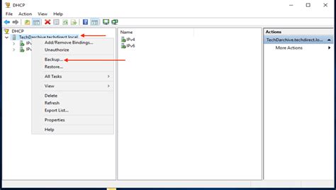 how to backup and restore a windows dhcp server via the dhcp manager and powershell