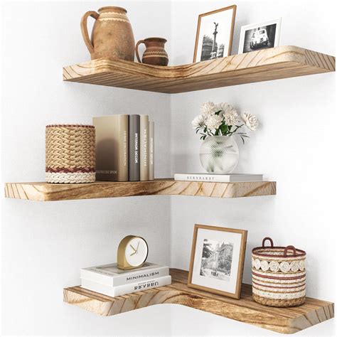 Fuqing Floating Corner Shelves Wall Shelf Set Of 3
