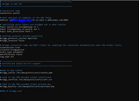 Amazon Web Services Local Mosquitto Mqtt Broker To Awsiot Thing