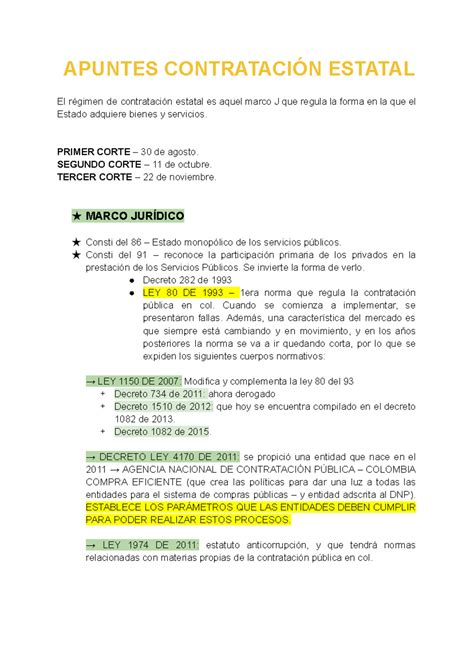 Definitivo Apuntes Contratación Estatal Apuntes ContrataciÓn Estatal