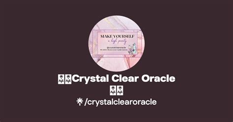 Crystal Clear Oracle Instagram Facebook Linktree