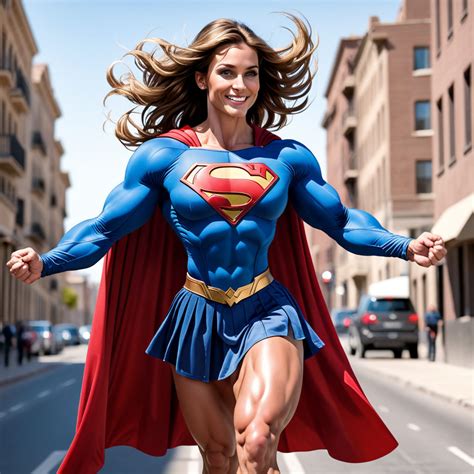 Huge Muscle Girl Muscular Supergirl Massive Muscles Bodyb By Viyu