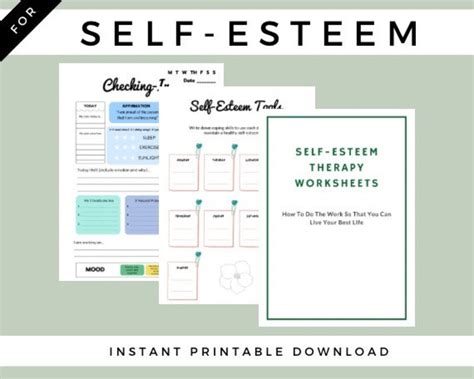 Self Esteem Workbook Pdf Build Confidence Self Love And Improve Mental