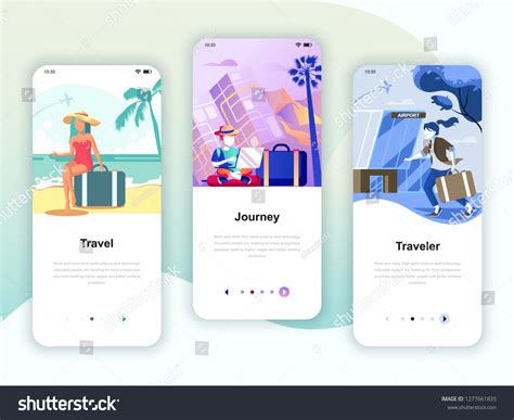 Set Onboarding Screens User Interface Kit Stock Vector Royalty Free