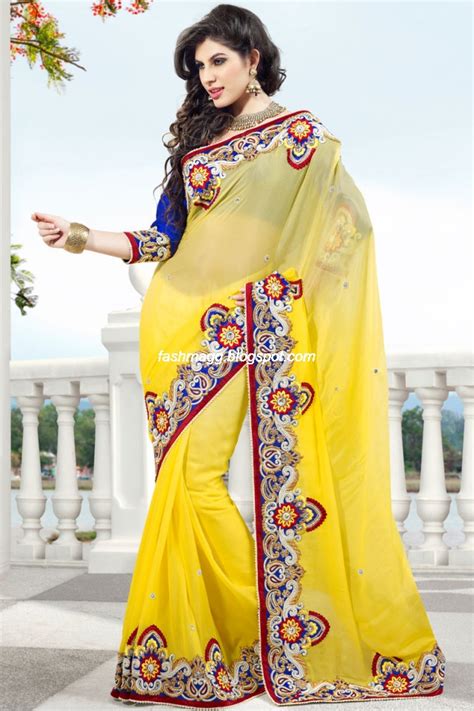 Fashion Glamour World Fok Indian Sarees For Wedding Bridal Wear