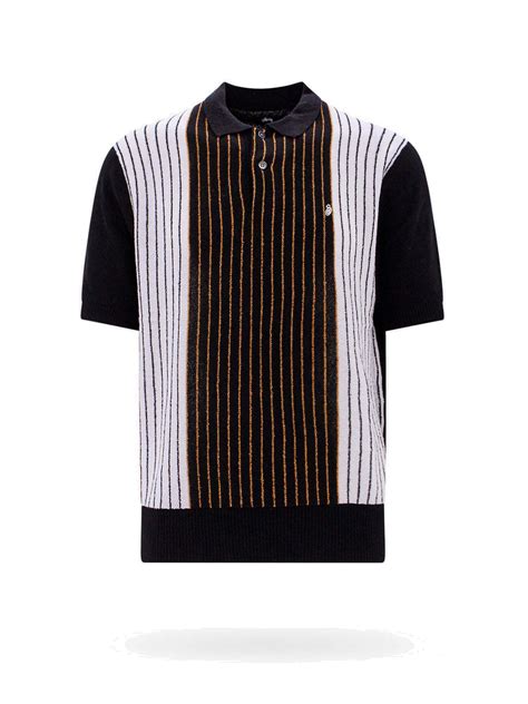 Stussy Polo Shirt Black Mens Stussy