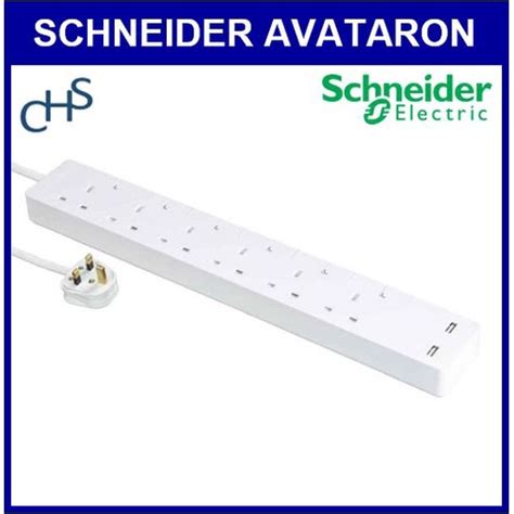Schneider Electric Avataron Trailing Socket With Individual Switch