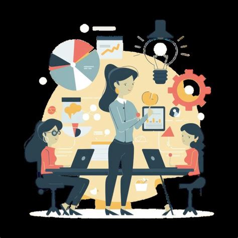 Team Members Collaborating On Data Analysis In An Office Premium Ai Generated Image