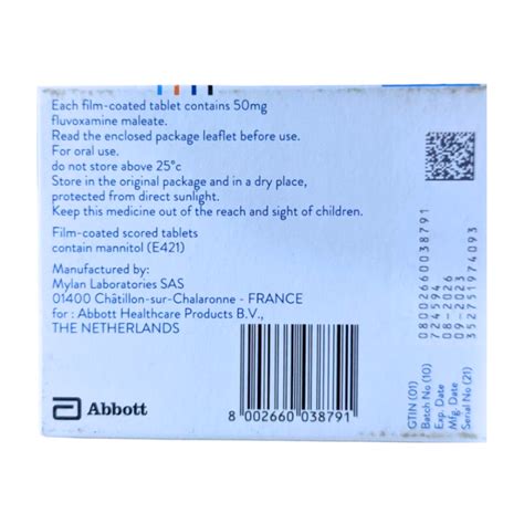 Faverin 50mg 60 Tab Tay Pharmacies