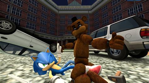 [sfm Fnaf] Freddy Vs Sonic In Station Square By Alex2004rogov On Deviantart
