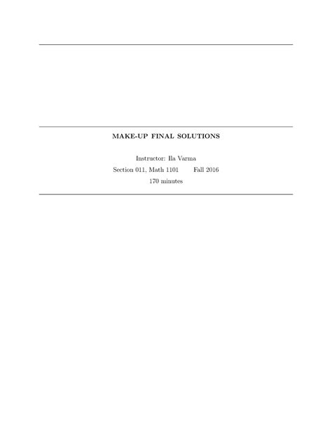 Intermediate Macro Economics W3213 Make Up Final Solutions Make Up