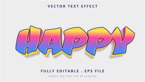 Happy Font Design Vectors And Illustrations For Free Download