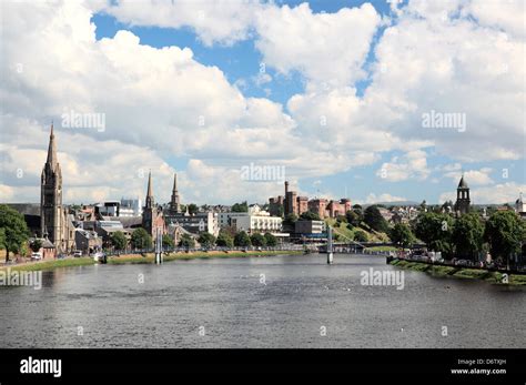 Buildings At The Waterfront River Ness Inverness Highlands Region