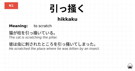 Jlpt Jlpt N1 Vocab ひっかく