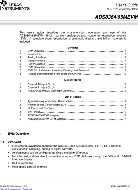 Texas Instruments 65mevm Users Manual Ads836465m Evm Users Guide
