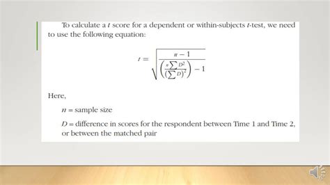 Lecture 8 Dependent Samples T Testpptx Education