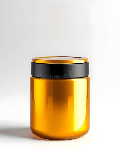 Golden Shiny Glass Isolated On Light Background Stock Illustration