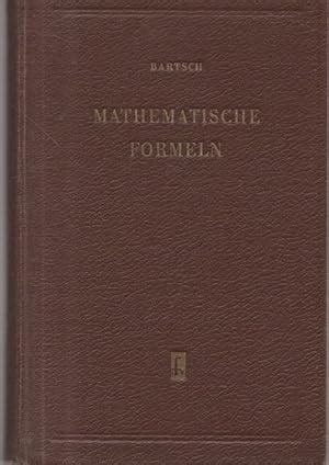 Mathematische Formeln By Dipl Ing Hans Jochen Bartsch Abebooks