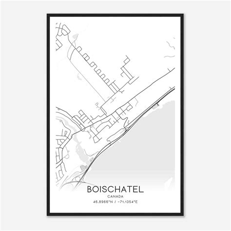 Boischatel Canada Map Poster Modern Home Decor Wall Art Print Custom