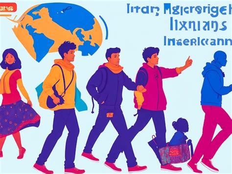 Premium Ai Image International Immigration Concept Background Flat