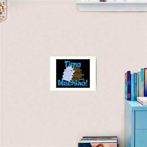 Spongebobs Time Machine Text Art Print For Sale By 90soe Redbubble