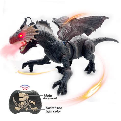 Remote Control Dragon Toy Roar And Spray Best Dream For Dino Fans F