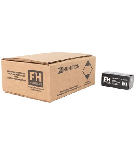 Fh Munition Inc Match Grade 223 Rem 55 Gr Fmj Bt 1000 Rds Solely Outdoors Inc