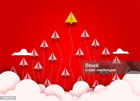 종이 비행기 비행 리더십 트렌드 창의적인 솔루션 및 독특한 방법 개념을 다르게 생각하십시오 달라지다 Revolution에 대한 스톡 벡터 아트 및 기타 이미지 Istock