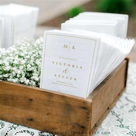 Classic Wedding Program Wedding Program Template Program Wedding Program Printable Gold