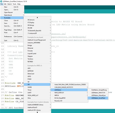 LED Matrix MAX Tutorial For Scrolling Text VEGA Processors Blog