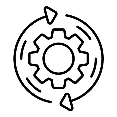 Reverse Engineering Line Illustration Premium Vector