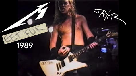 James Hetfield With His Esp Eet Fuk Guitar Metallica 1989 Live Stone