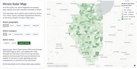 Energized Planned Map Illinois Solar Map