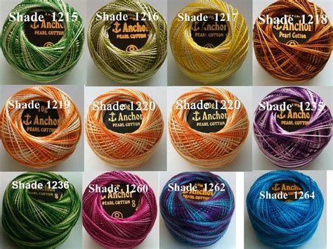 50 Anchor Pearl Variegated Cotton Crochet Embroidery Thread Ball Balls