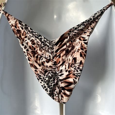 Swim Animal Print String Bikini Poshmark
