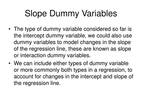 Ppt Dummy Variables Powerpoint Presentation Free Download Id279643