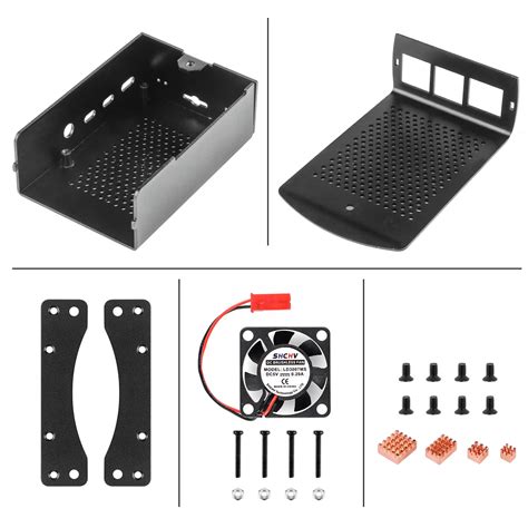 Seamuing Raspberry Pi 4 Aluminium Case With Fan Rpi Aluminium Alloy