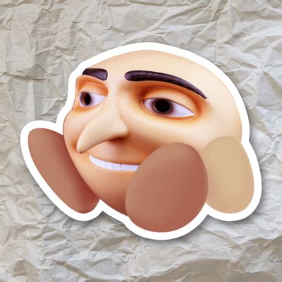 Gruby Gru Kirby Meme Sticker Horror Funny Why God Despicable Me