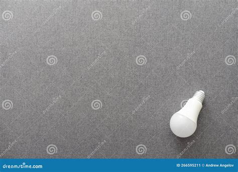 Electric Light Bulb On A Gray Background Stock Image Image Of