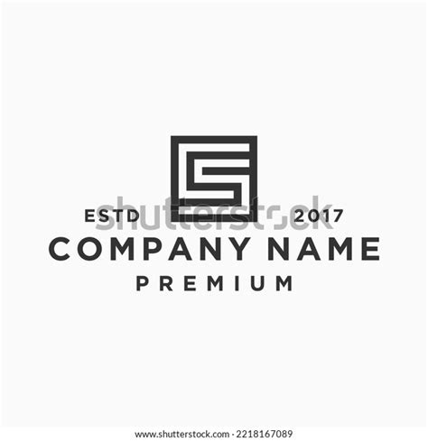 Letter Cs Square Logo Design Vector Stock Vector Royalty Free