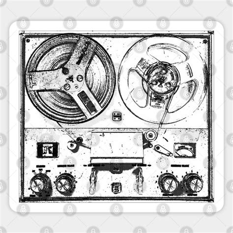 Reel To Reel Analog Tape Machine Music Music Sticker Teepublic