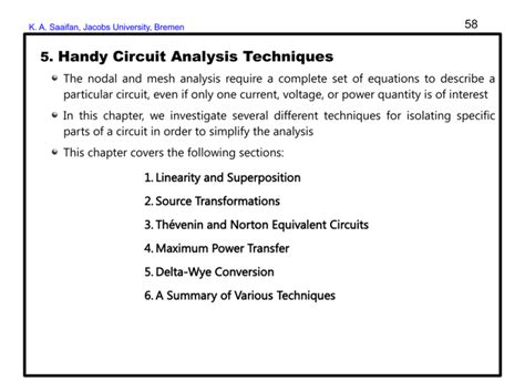 5 Handy Circuit Analysis Techniques