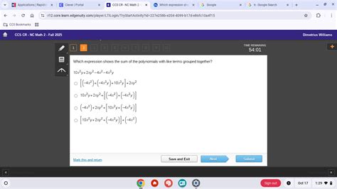 Which Expression Shows The Sum Of The Polynomials With Like Terms Grouped
