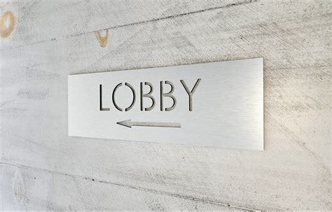 Lobby Sign With Arrow Arrow Signs Directional Lobby Sign Information