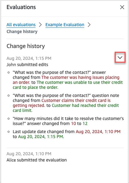 Amazon Connect에서 평가 감사 추적 보기 Amazon Connect