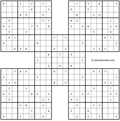 Samurai Sudoku Play Free Online Puzzles Rules And Difficulty
