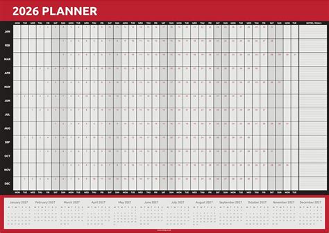 Evelay 2026 Wall Planner Calendar A1 Size 84cm X 59cm Full Year To