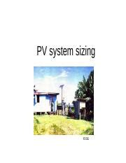 Lecture PV System Sizing Ppt PV System Sizing FDOE Stand Alone System A Stand Alone
